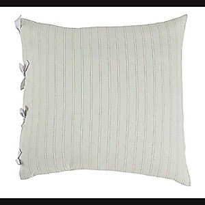 Laura Ashley Home - Queen Comforter Set, Reversible Cotton Bedding, Includes Matching Shams with Bonus Euro Shams & Throw Pillows (Madelynn Pastel Blue, Queen)