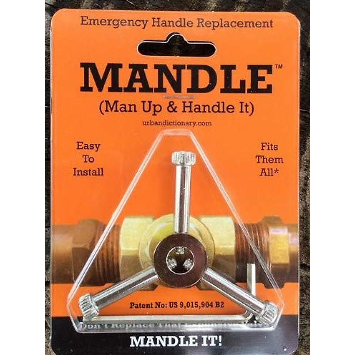 MANDLE (MAN UP AND HANDLE IT) Adjustable Water Shut Off Replacement Handle for Spigot, Outdoor Garden Faucet, Hose Bib, Round Wheel (for 3/8" or Smaller Exposed stem)