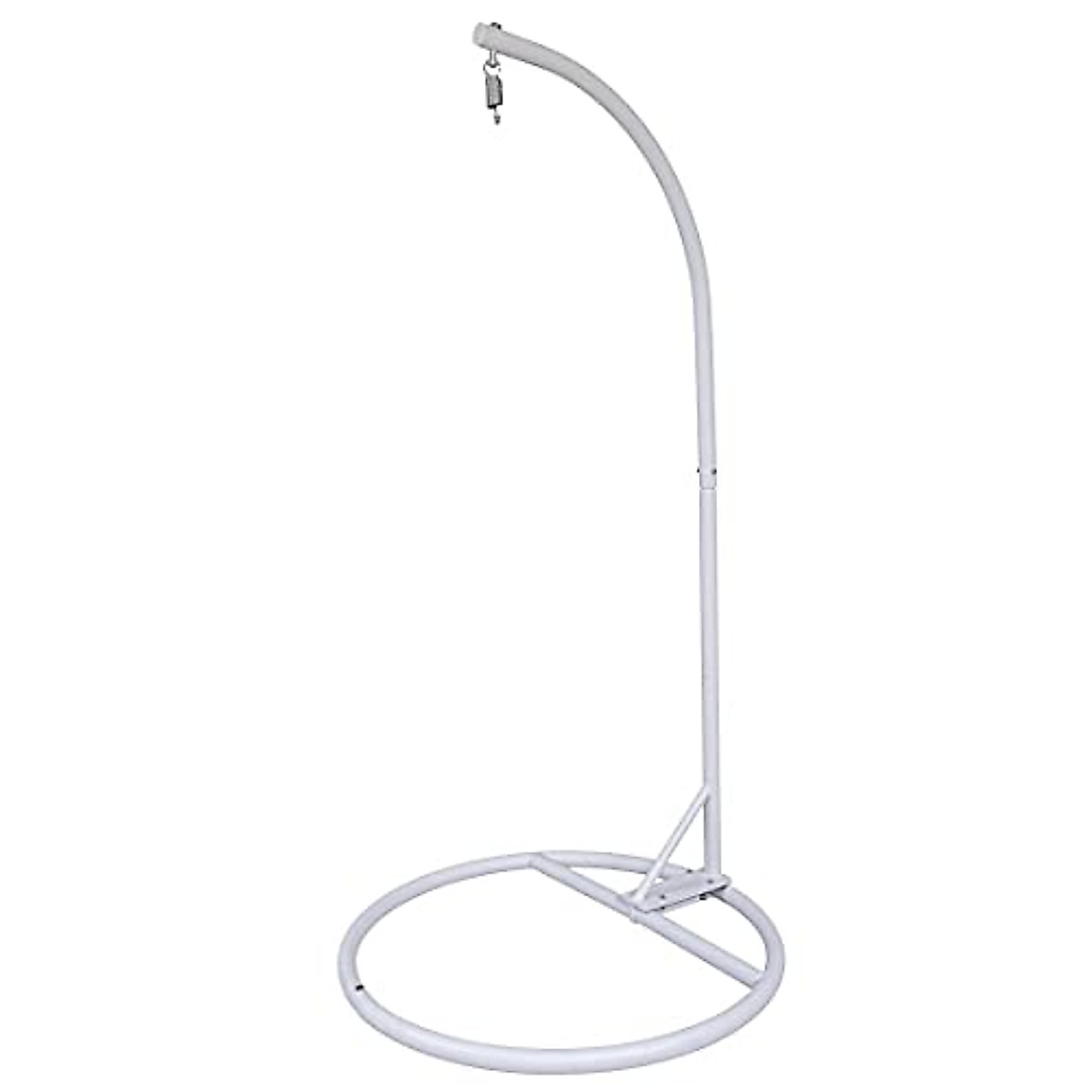 Round Base Heavy Duty Hanging Stand - Powder Coated Hammock Stand for Hammock Chair, Indoor and Outdoor (White)