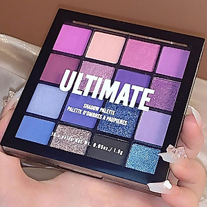 AMY'S DIARY Eyeshadow Palette Glitter Makeup,Forest Blue Purple 16 Colors Matte Glitter Eyeshadow Long Lasting Colorful Eye Shadow Plattet for Women Girls