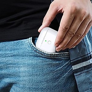 Wireless Charging Case Replacement Compatible with AirPods 3rd Generation, Air Pods 3 Charger Case with Pairing Sync Button - White