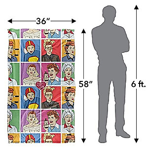 Trevco I Love Lucy Comic Silky Touch Super Soft Throw Blanket 36" x 58"