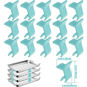 Baking Sheet Stackers, Cookie Sheet Stacking Clips, Space-Saving Tray Stackers, Reusable Trays Stacking Holder, Multipurpose Baking Tray Stackers for Freeze Dryer Trays (24PCS)