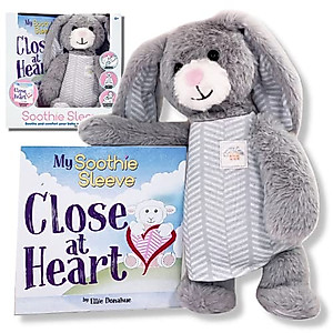 Soothie Sleeve Plush Comforts with Parent's Scent | Pediatrician Designed (Fussy, Crying Baby or Child. Separation Anxiety, Shower, Hospital, NICU Gift), Baxter The Bunny