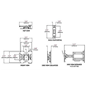 Peerless-AV Paramount Articulating Wall Mount for 22” to 43” Displays, Non-Security