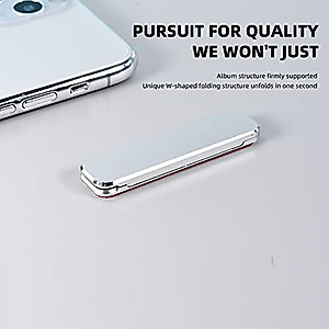 VEVOOD Mobile Phone Desktop Llazy Bracket Flat Back Support Shelf Multi-Functional Portable Aluminum Alloy Foldable Ssmall Bracket (Silver)