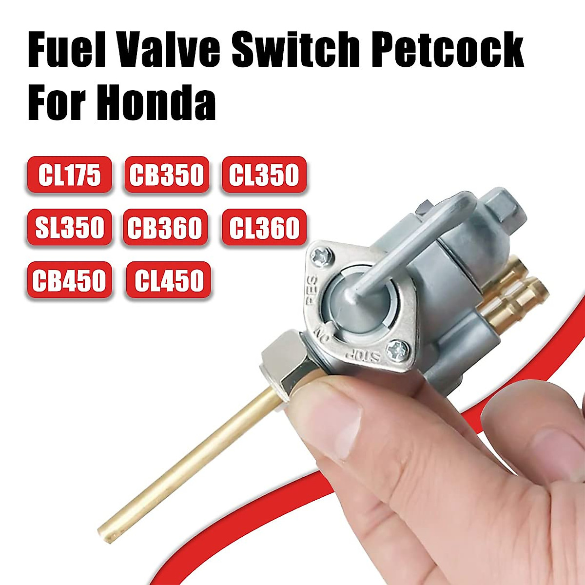 Aniro Moto Fuel Valve Petcock Replace for Honda CL175 CB350 CL350 SL350 CB360 CL360 CB450 CL450