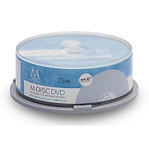 Vinpower M-DISC 4X DVD+R Plus R White Inkjet Printable Cake Box 25 Pack