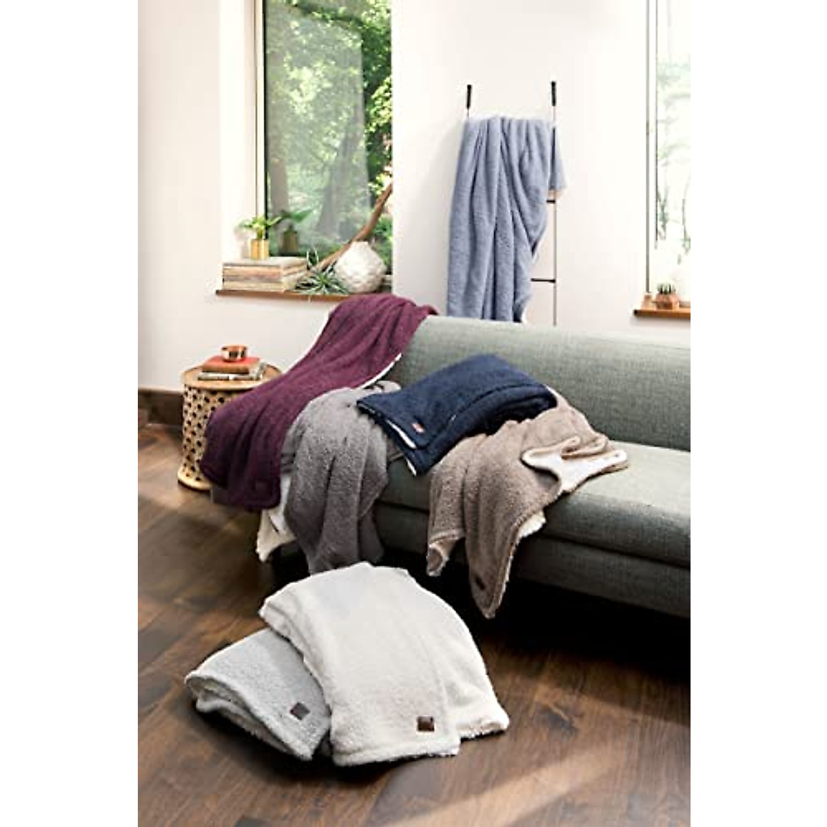 UGG Ana Knit Throw Blanket - Plush Oversized Reversible Accent Blanket - 50" x 70" - Port