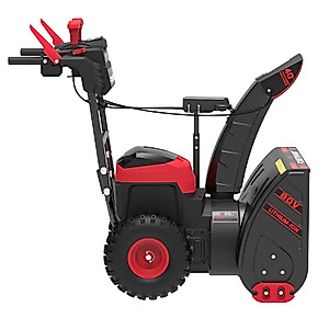 PowerSmart 24-Inch Self-Propelled Cordless Snow Blower Included Battery and Charger, 80-Volt, 2-Stage Snow Thrower with Steel Auger