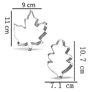 Large Fall Thanksgiving Cookie Cutter Set - 7 Piece - Stainless Steel