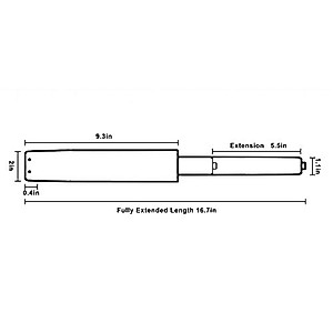 Oak Leaf Gas Lift Cylinder, Class 4 Replacement Office Chair Cylinder 5.5’’ Stroke, Pneumatic Shock & Heavy Duty (450 lbs) Office Chair Parts, Universal Size, Black