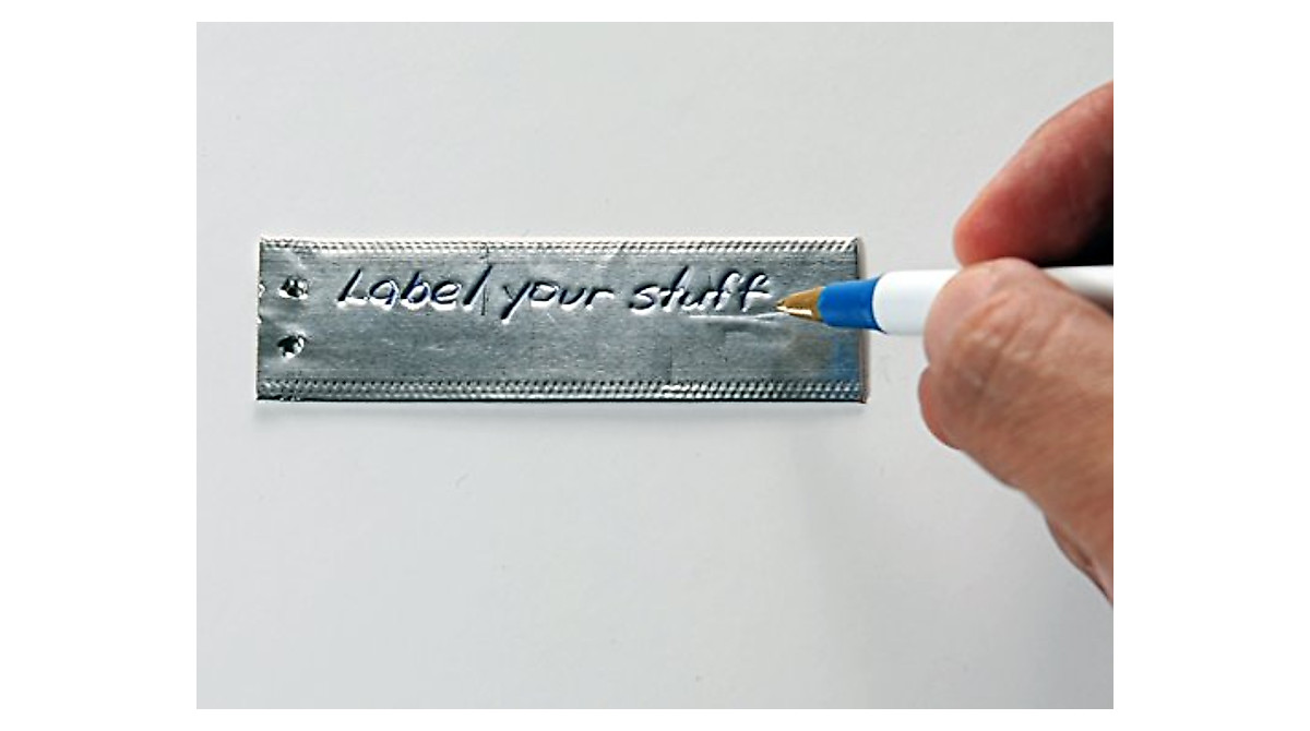 Emboss-O-Tag Double Sided Metal Labels for Gardens