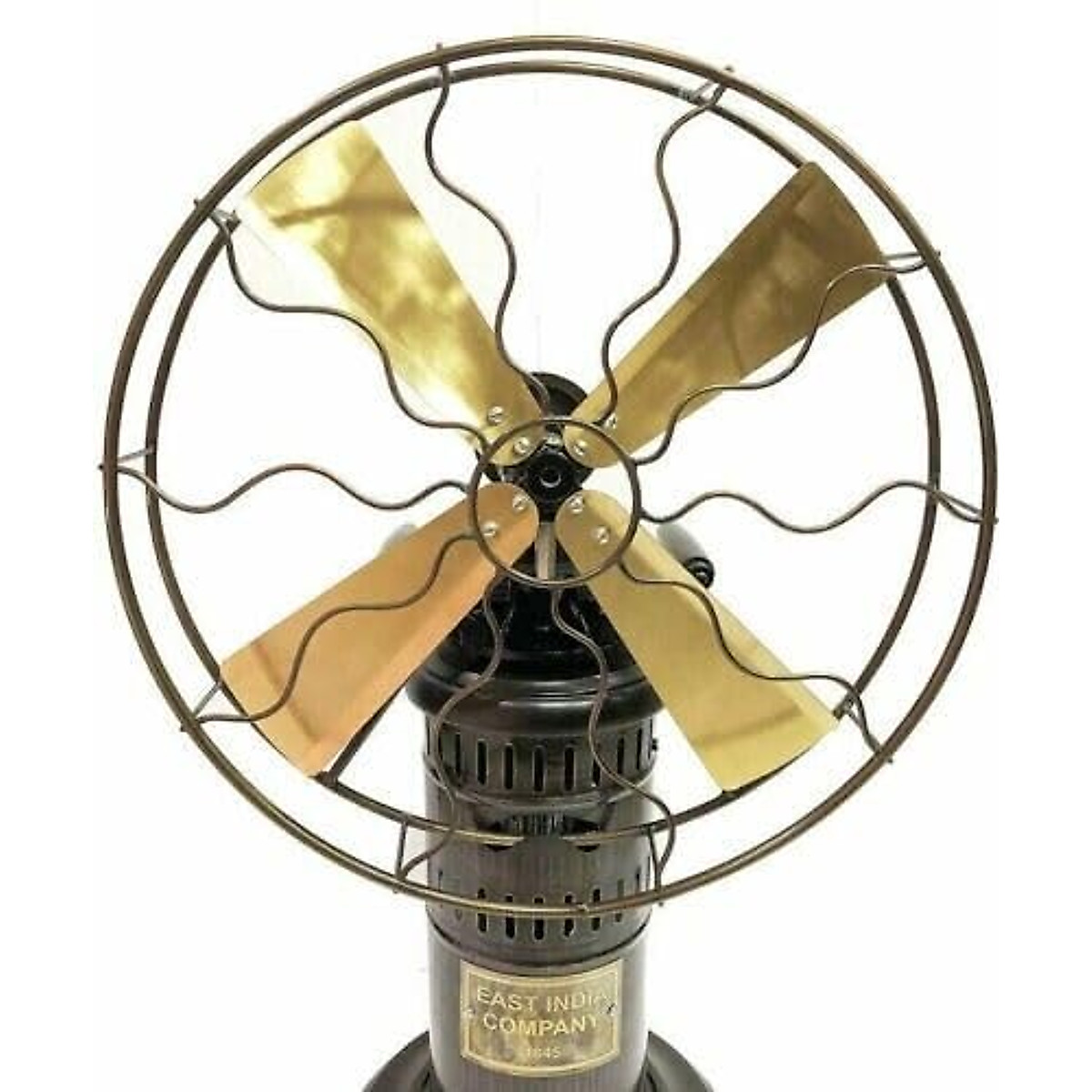 kerosene operated 15" Blades Steam Working Table Fan Vintage Metal Brass Style
