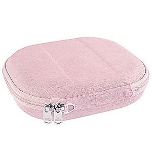 Geekria NOVA Shield Headphones Case Compatible with AKG Y50BT, Y50BTBLK, Y400 Wireless, Y45BT Wireless, N60NC, Y500 Case, Replacement Hard Shell Travel Carrying Bag with Cable Storage (Pink)