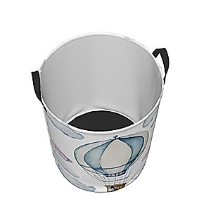 Gbuzozie Hot Air Balloon Round Laundry Hamper Storage Basket Toys Clothes Organizer Bin For Home Bathroom Bedroom Dorm Nursery, 38l