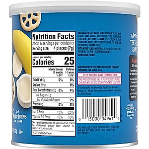 Gerber Snacks for Baby Teether Wheels, Banana Cream, 1.48 Ounce (Pack of 6)