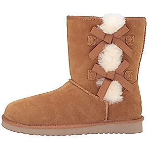 Koolaburra by UGG womens Victoria Short Fashion Boot, Chestnut, 8 US