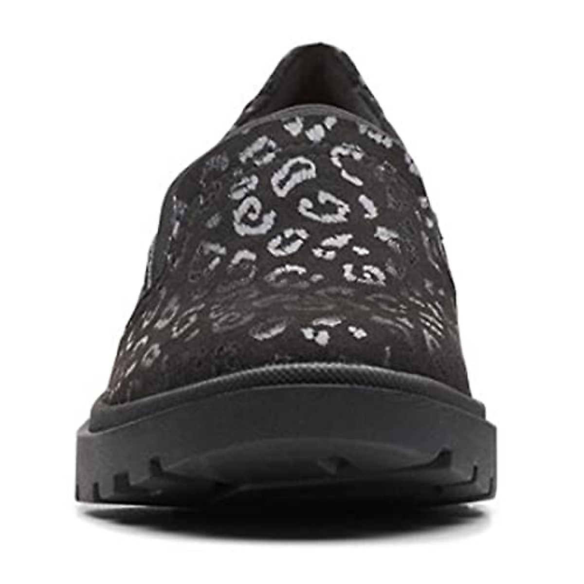 Clarks Women's Calla Rae Loafer Flat, Black Textile, 8.5 Wide