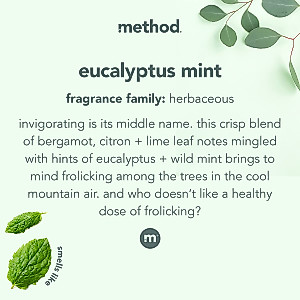 Method Foaming TUB+TILE CLEANER, Eucalyptus Mint, 28 Ounce, 1 pack, Packaging May Vary