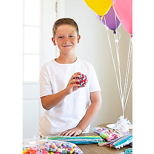 · TIN ROOF · CRAFTS Giant Arts and Crafts Supplies for Kids - Kit for Toddlers Age 4 5 6 7 8 9 – D.I.Y Crafting Collage – Loads of Supplies – Pipe Cleaners - Bag Rainbow Colored Small Pompoms 3/8"