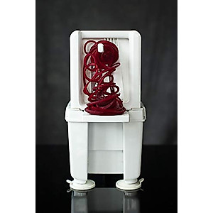 Paderno World Cuisine A4982807 8-Cut Collapsible Spiralizer, Folding 7-Blade, White