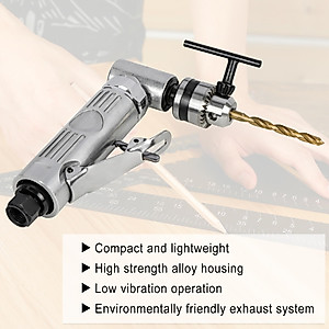 1/4'' 90 Degree Air Drill,Right Angle Drill,Pneumatic Pistol Drill, Pneumatic Drill,Pneumatic Drill, Tool Power Screwdriver Drill