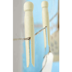 Home-X Peg Clothespins for Hanging Laundry, Decor, or Arts and Crafts (Pack of 24)