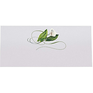 Calla Lily Swirl Printable Place Cards, Set of 60 (10 Sheets), Laser & Inkjet Printers - Wedding, Party, Dinner, and Special Events - Made in the USA