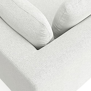 SIMPLIHOME Jasmine 3-Seater Modular Sofa in Velvety Chenille Polyester-Blend Performance Fabric, Cloud Grey, 125-inches Wide, Handcrafted Contemporary-Style Couch for Living Room
