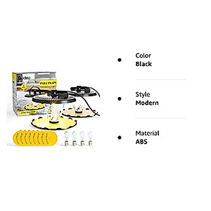 Redeo Flea Trap 2 Pack Bed Bug Traps with 4 Light Bulbs and 8 Sticky Glue Boards, Odorless Non-Toxic Flea Light Traps for Inside Your Home Safe for Kids & Pets