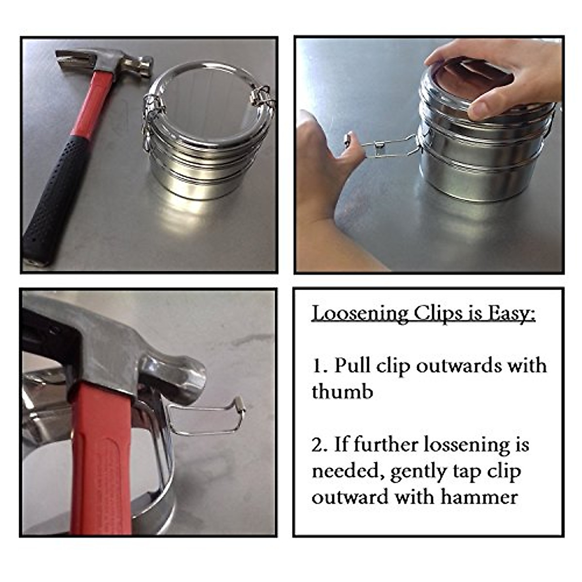 Lifestyle Block Stainless Steel Lunchbox - 7 Inch Rectangle with Nesting Mini Container - BPA Free