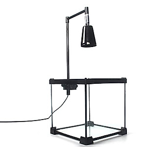 Reptile Heat Lamp Turtle Lights with Clip 360°Rotatable Basking Lamp Dimmable Switch Metal Stand with 25W/50W UVA UVB Full Spectrum Basking Spot Light, for Aquarium Fish Tank Reptile Amphibians Pets