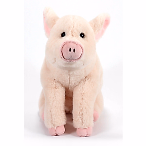 The Petting Zoo Pig Stuffed Animal Plushie, Gifts for Kids, Wild Onez Farm Animals, Pig Plush Toy 12 inches