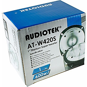 AUDIOTEK - ATW420S - Car Vehicle 600 Watts 1" Titanium Super Tweeter