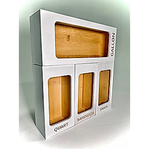 Ziplock Bag Storage Organizer (White)