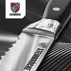 STEINBRÜCKE Bread Knife Serrated Bread Knife 10 Inch, Sharp Bread Slicing Knife of High Carbon German Steel, Bread Cutter for Homemade, Baking, Cake and Crusty Bread