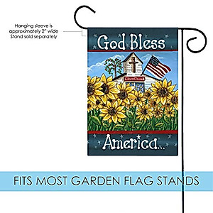 Toland Home Garden 112133 Glory Church Patriotic Flag 12x18 Inch Double Sided Patriotic Garden Flag for Outdoor House Flower Flag Yard Decoration