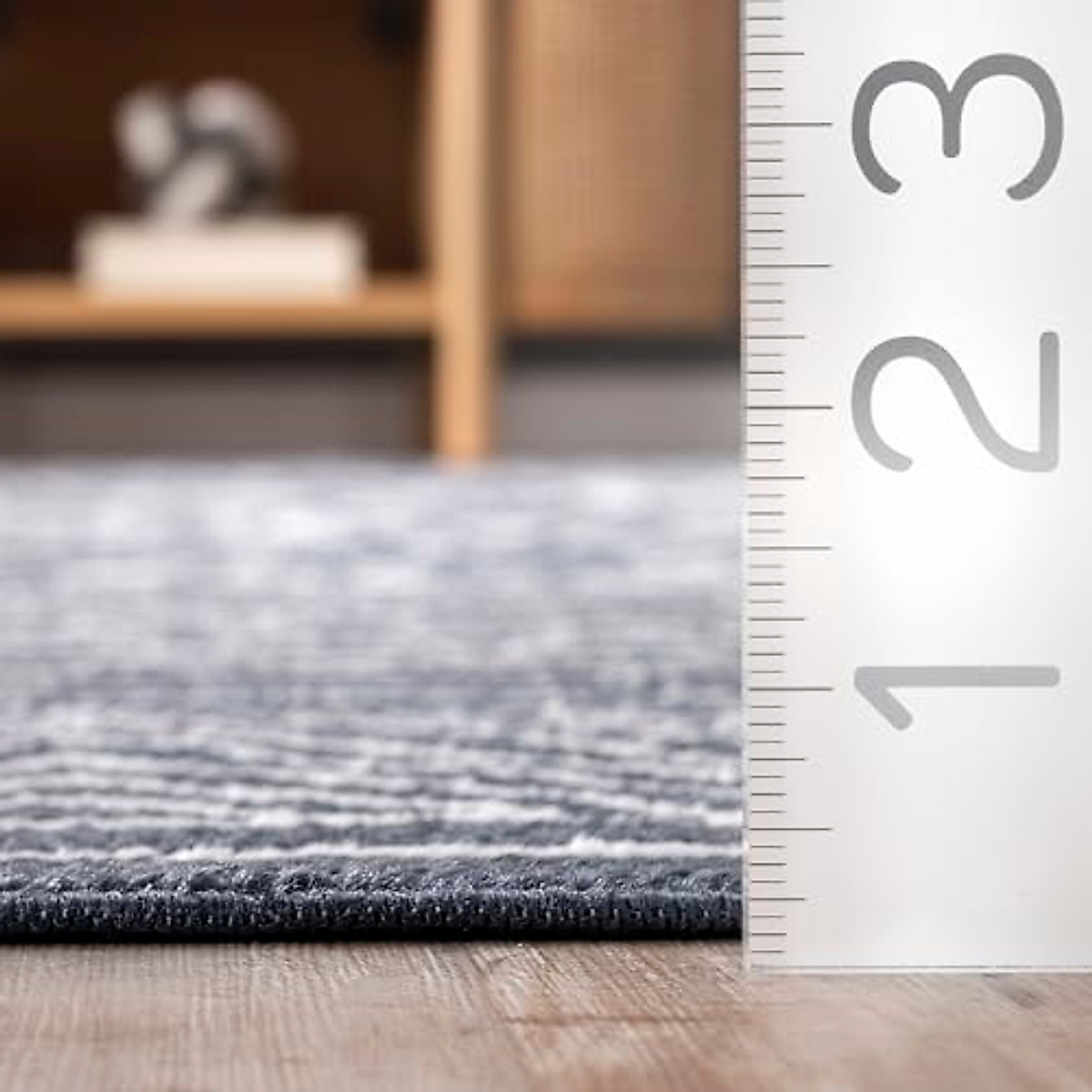 nuLOOM Phyllis Machine Washable Diamond Trellis Accent Rug, 3x5, Blue