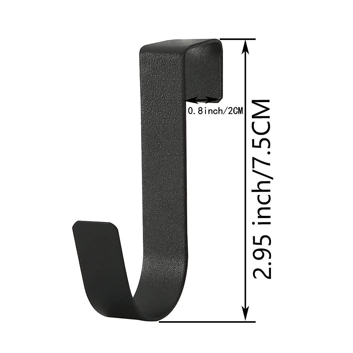 eywlwaar Over The Cabinet Door Single Hooks 5 Pack (Black)