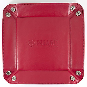 Paladin Roleplaying Dice Rolling Tray - Small Portable Faux Leather Tray for DND