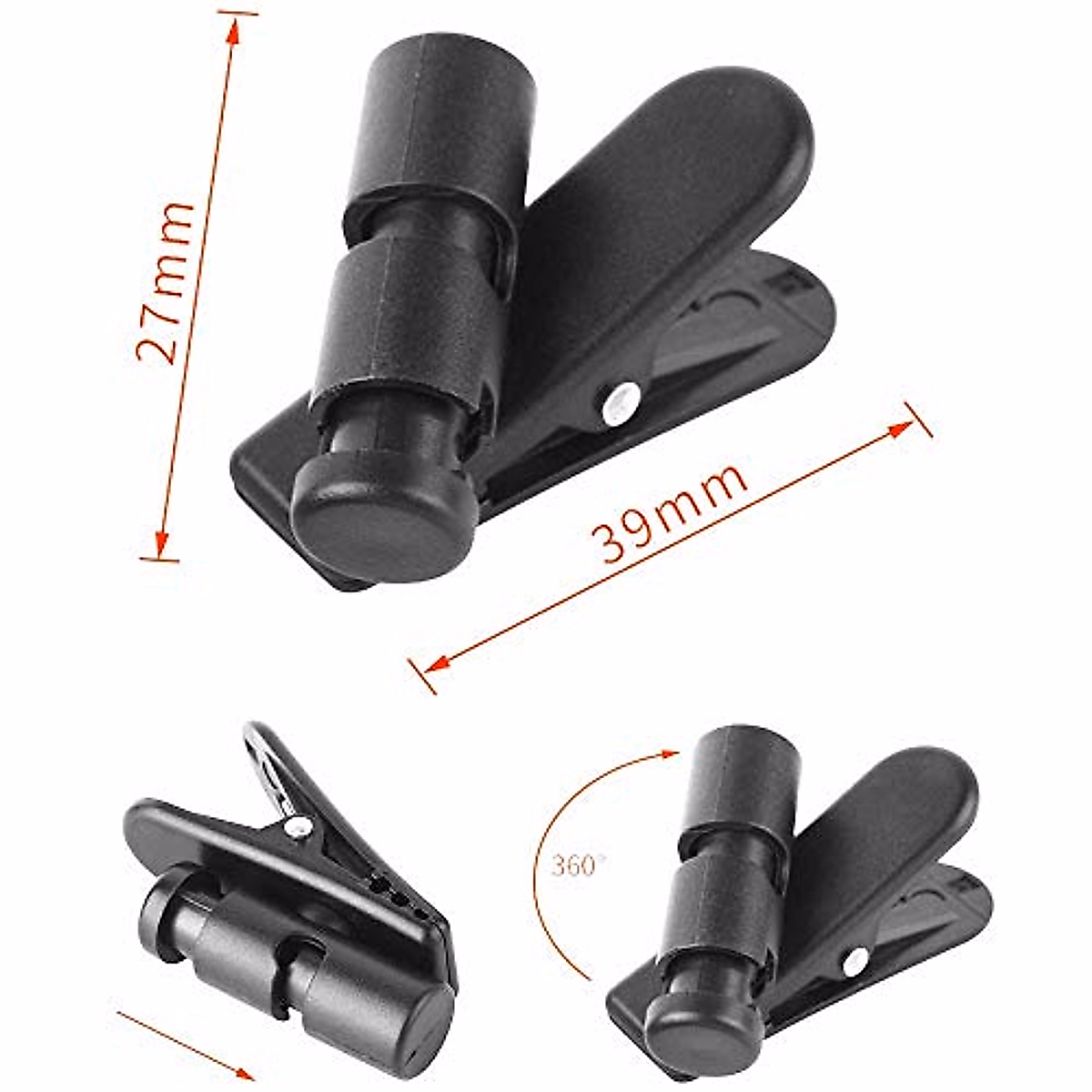 Headphone Clip Earbud Cable Clamp Wire Clip Compatible for Bose SoundSport QC20,PowerBeat 3,MEE Audio M6 PRO,RHA MA750,Sennheiser IE 80S,Aiaiai TMA-2, David Clark One-X, H10-13S for IEM Cable