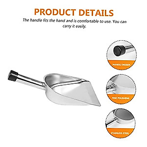 Outanaya 1pc Stainless Steel Dustpan Durable Garbage Sweeper Table Dustpan Brush Kitchen Cleaning Shovel Pans with Handle Industrial Dust Pan Useful Shovel Heavy Duty Dust Pan Black Plastic