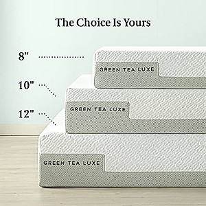 ZINUS 12 Inch Green Tea Luxe Memory Foam Mattress / Pressure Relieving / CertiPUR-US Certified / Bed-in-a-Box / All-New / Made in USA, Full