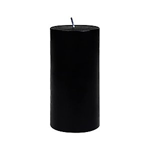 Zest Candle Pillar Candle, 3 by 6-Inch, Black