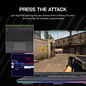 asus ASUS ROG Strix G16 16'' WUXGA 165Hz Gaming Laptop, Intel Core i7-13650HX, NVIDIA GeForce RTX 4060, 32GB DDR5 RAM, 2TB SSD, 4-Zone RGB Backlit Keyboard, Win 11 Pro, Gray, 32GB Hotface USB Card