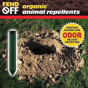 Luster Leaf Fend Off Mole and Gopher Organic Odor Tubes, White, 12 pack