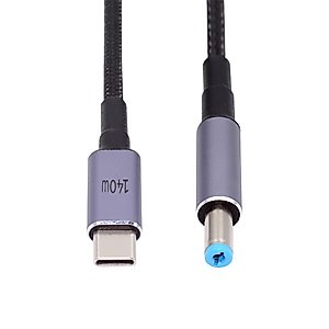 Cablecc USB-C Type C Input to DC 20V 5.5 * 2.1mm Output Power 100W 135W 140W 65W PD Charge Cable for Laptop