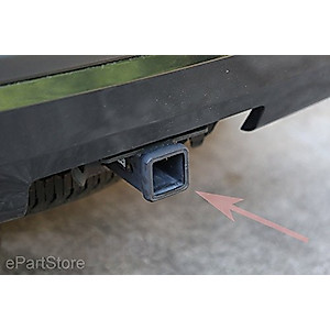 LFPartS Stainless Steel Black Hitch Tube Cover Fits 2" Receivers