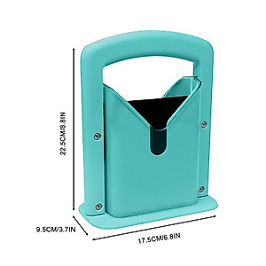 Bagel Slicer, Safety Handle, Bagel Cutter Stainless Steel (Aqua Sky)